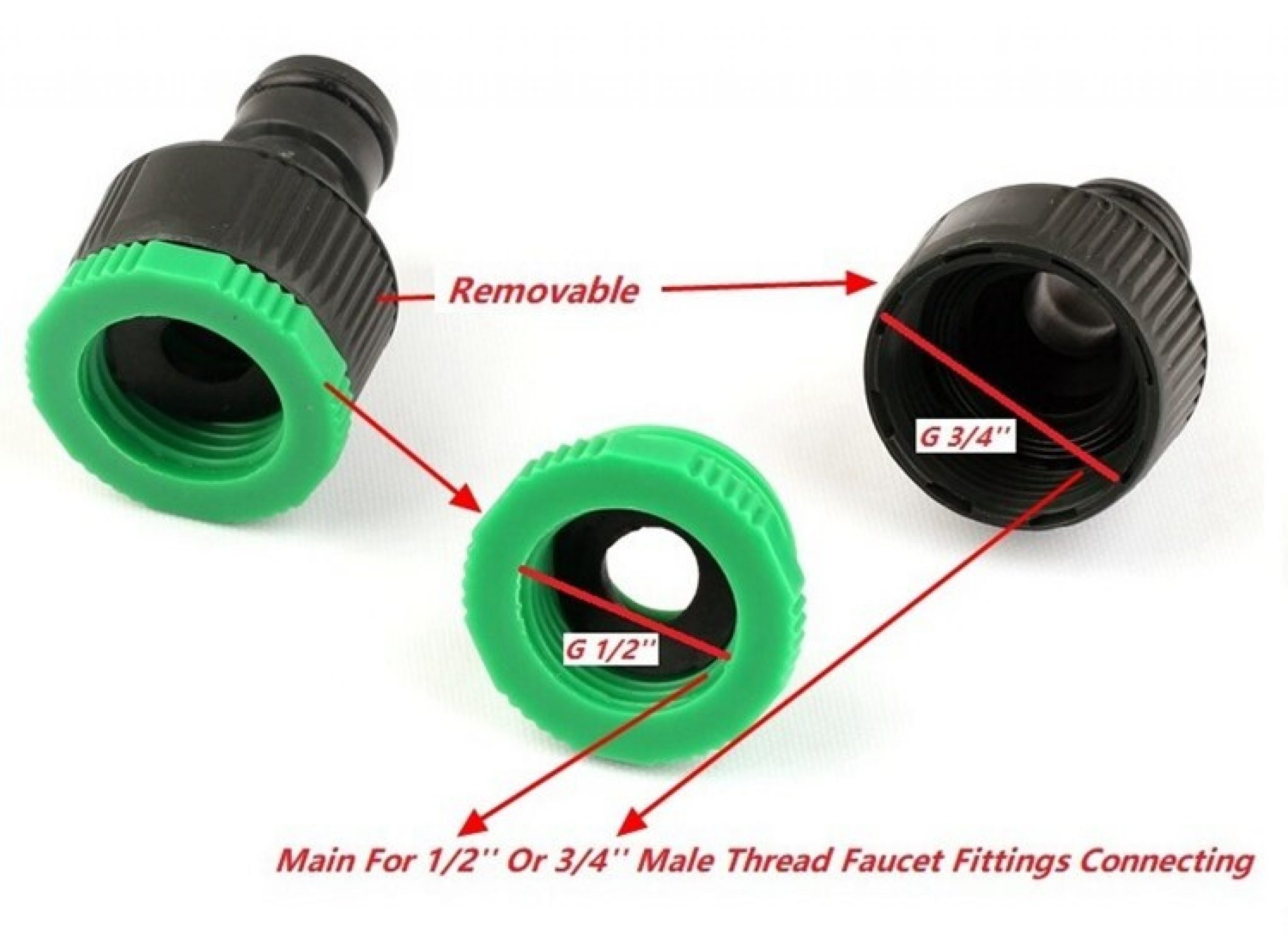 Tap Connector ¾ , ½ inch to 16mm tube - Drip Irrigation BD Ltd. (DIBL)
